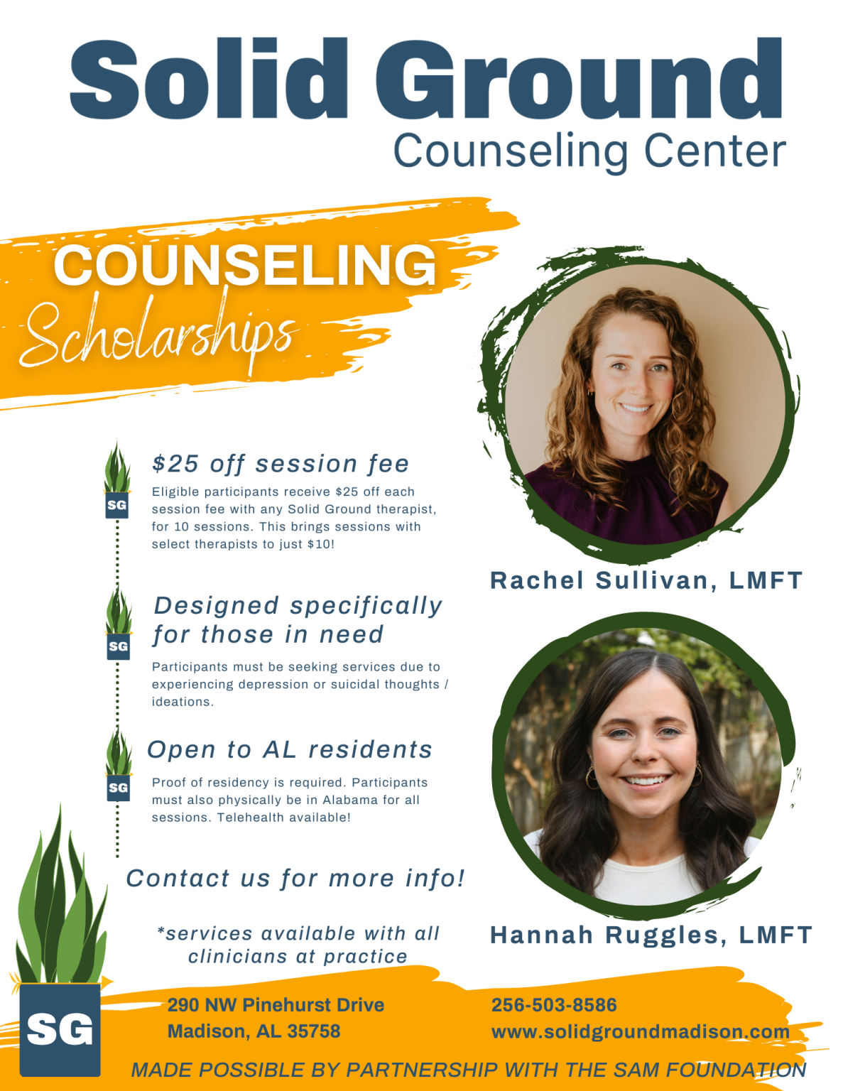 Counseling Scholarships - Solid Ground Counseling Center